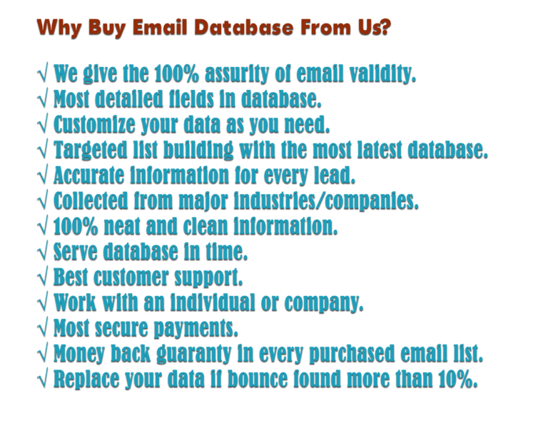 Australia Business Email Database List - Ready Mailing Team